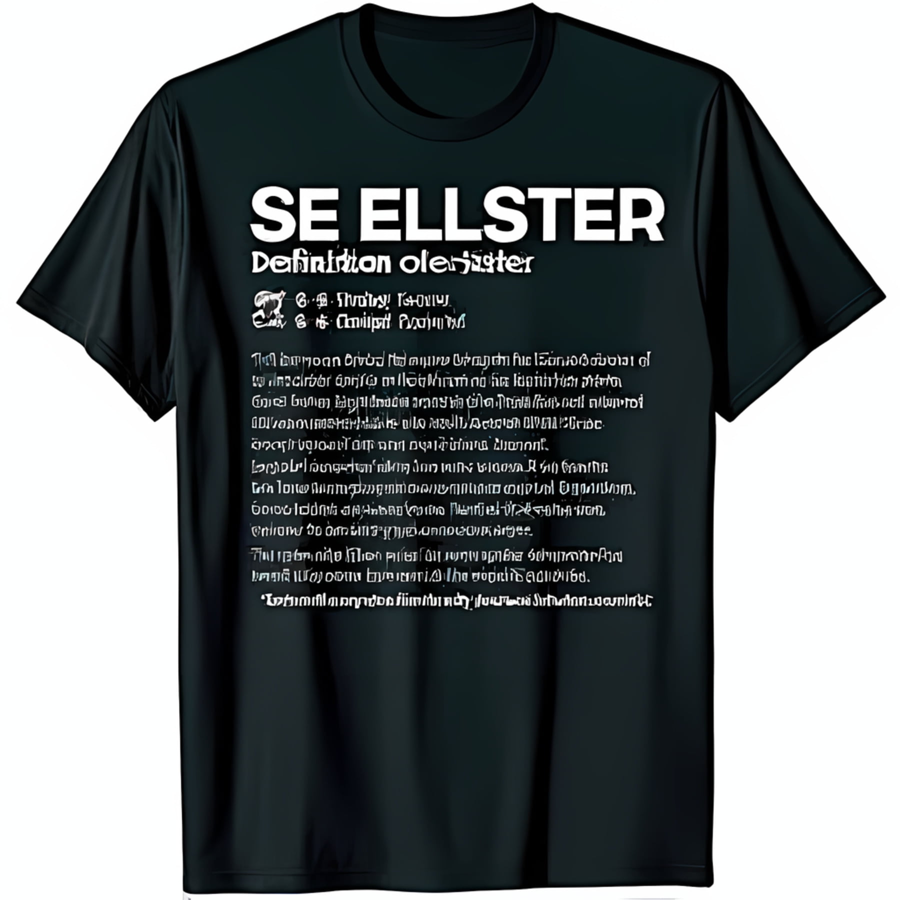 Black T-Shirt with Stylish Ellster Definition Graphic & Heart Print ...