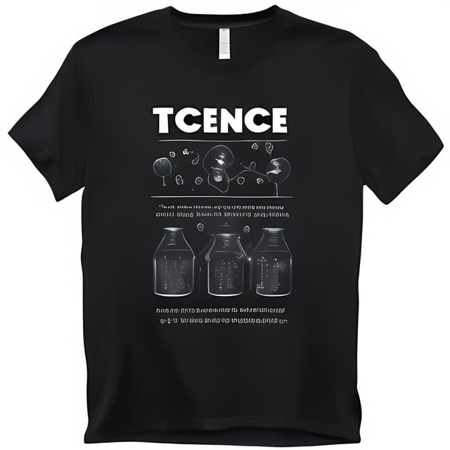 Black T-Shirt with 'TANCE' and AI Art Elements Cinematic Subtle Writing ...