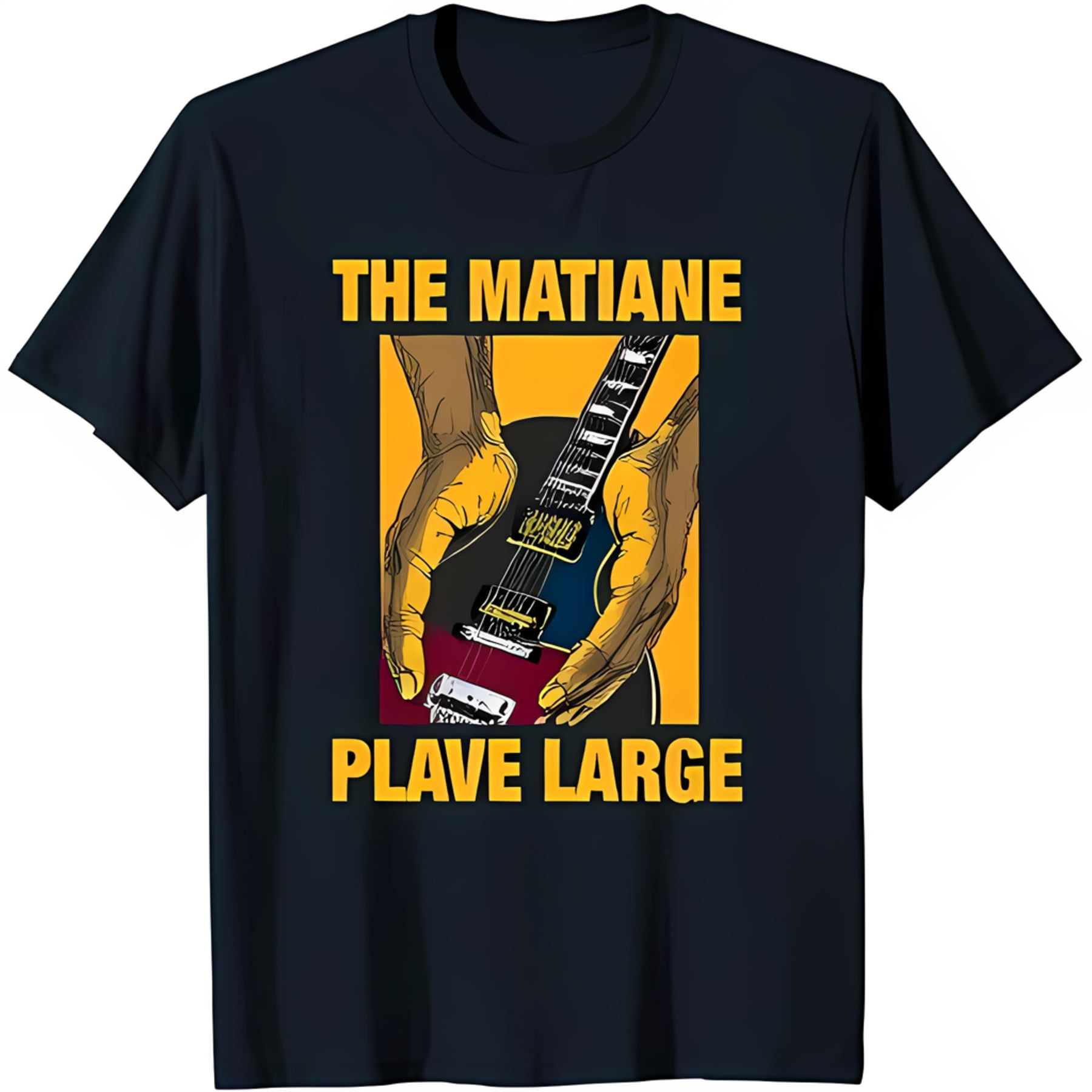 Black T-Shirt with 'The Matiane' Graphic Design & 'Playe Large' Text ...