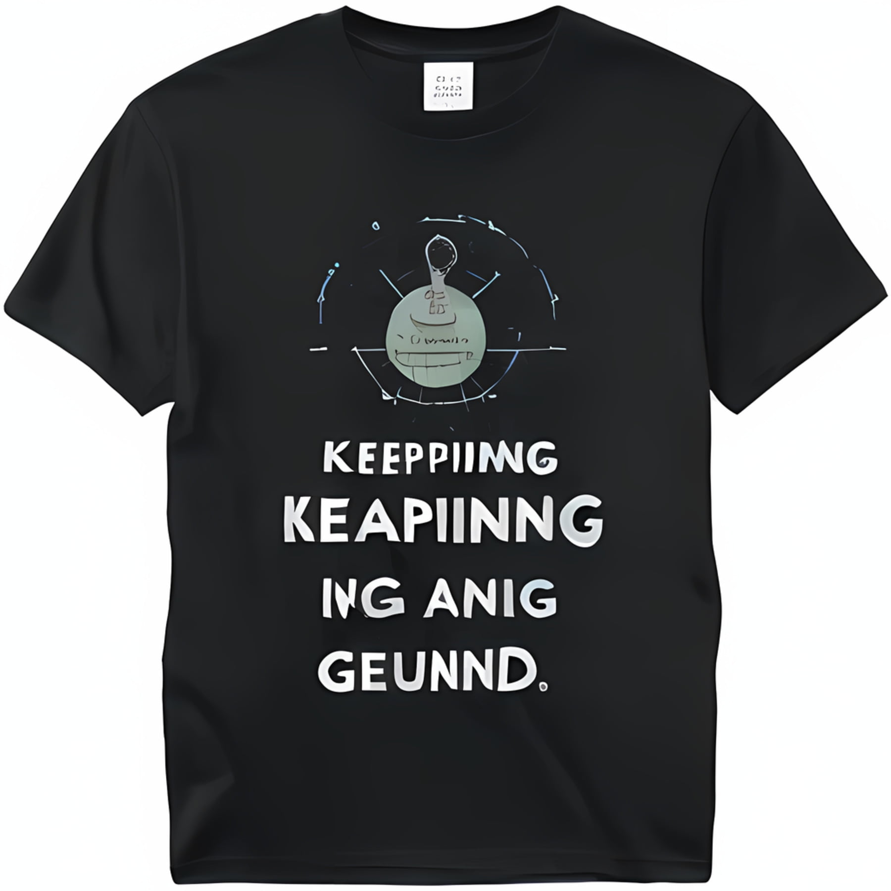 Black T-Shirt with Unique Earth Graphic and MysTeerious Text Graphics ...