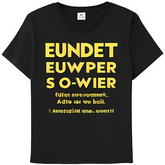 Black T Shirt With Unique German Font Design Eundet E Moorle And S Szw Bellest Logo Size