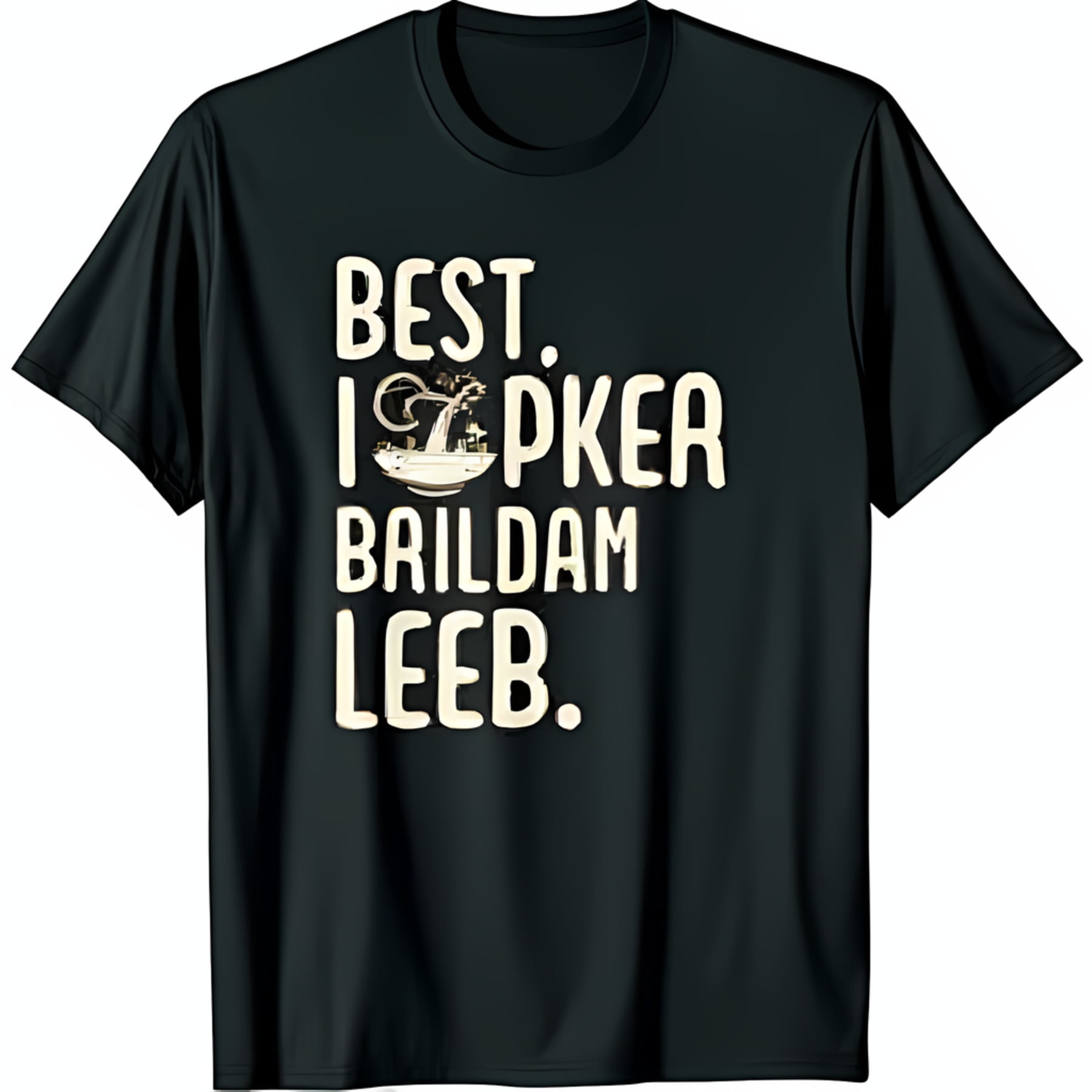 Black T-Shirt with Unique Ramen Graphic Design BEST PKER BRILDAM LEEB ...