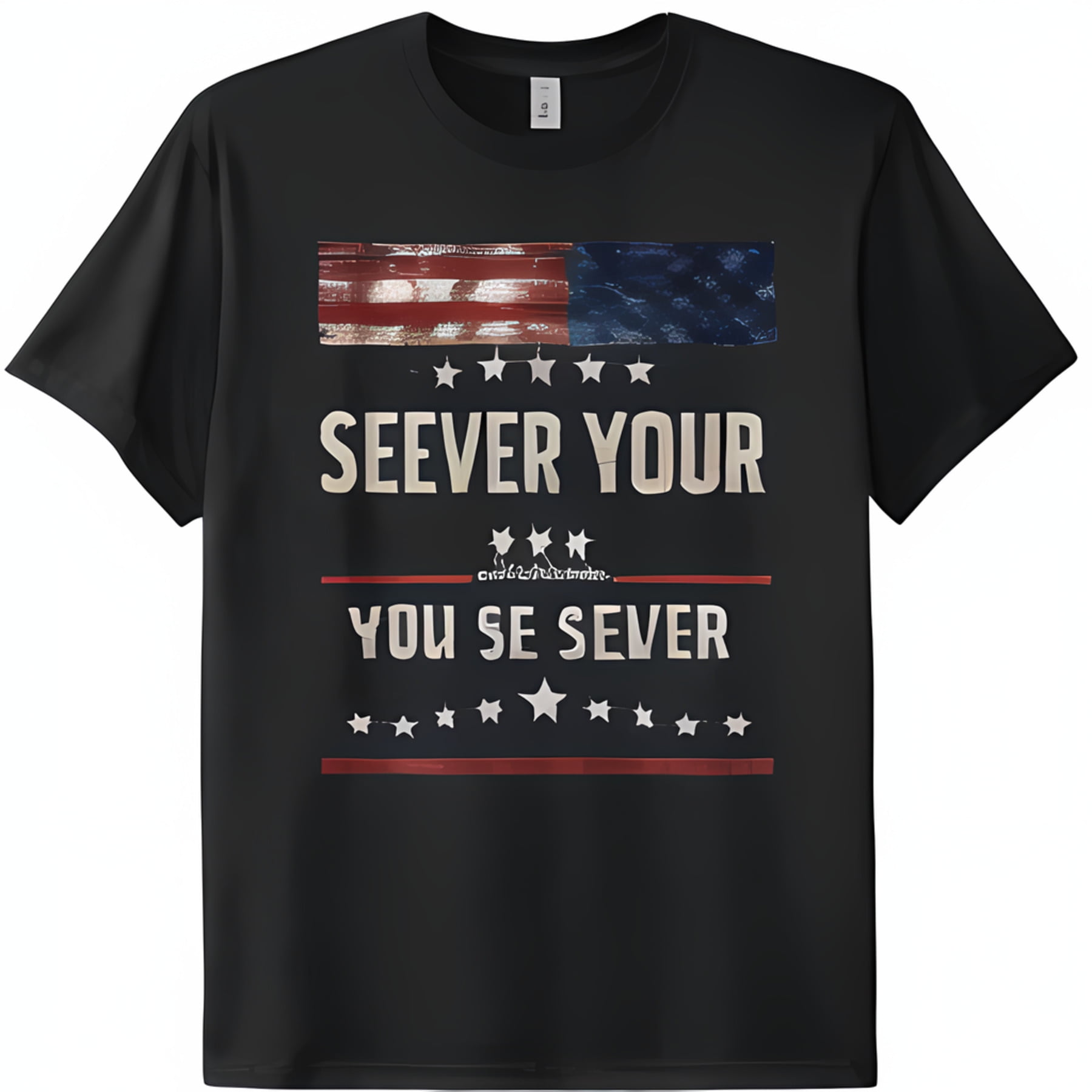 Black T-Shirt with Unique Seever Your Graphic - Walmart.com