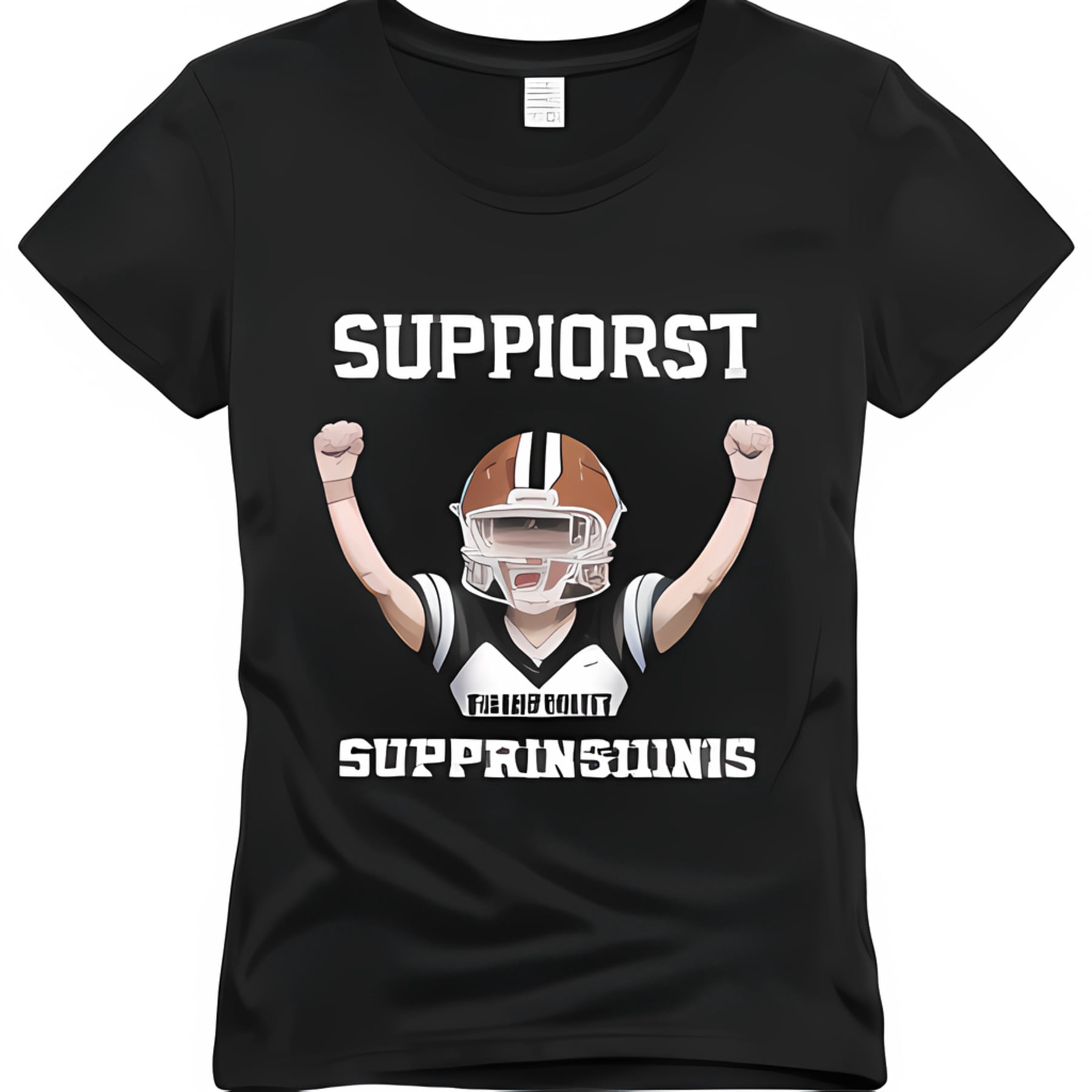 Black T-Shirt with Unique 'VECTOR superAlan' Design Featuring Cartoon ...