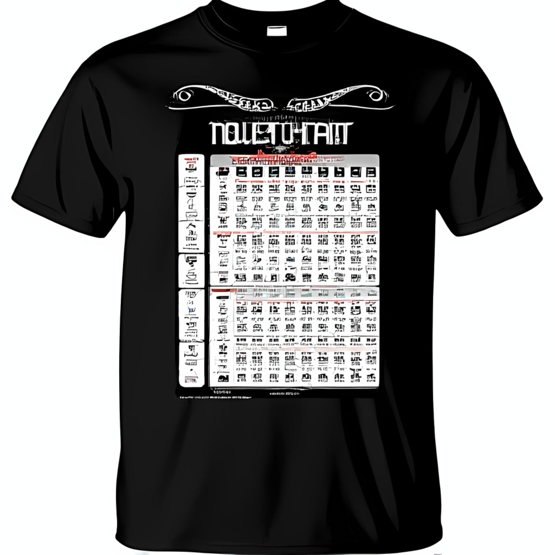 Black T-Shirt with White Now To Win Graphic Chart for Gamblers ...