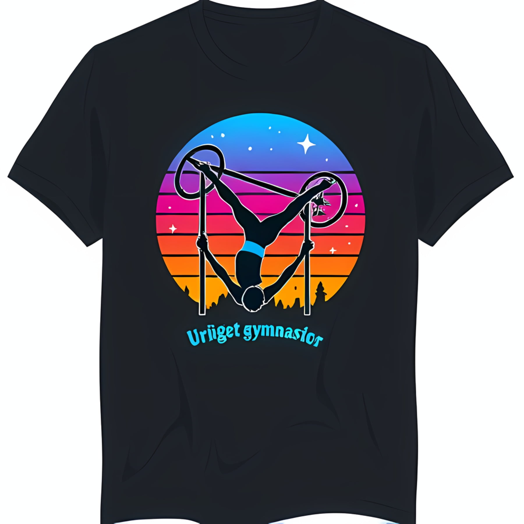 Black T-Shirt with White Outline Design Simple Shapes Style - Walmart.com