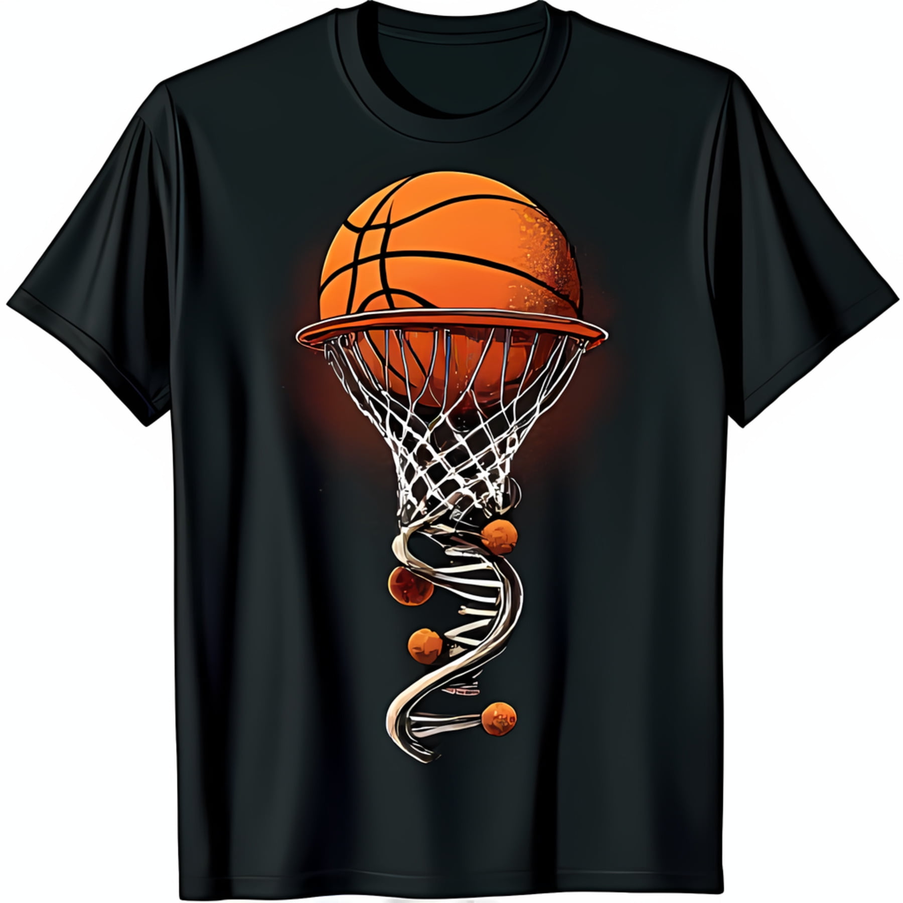 Black T-Shirt with and DNA Double Helix Design Unique - Walmart.com