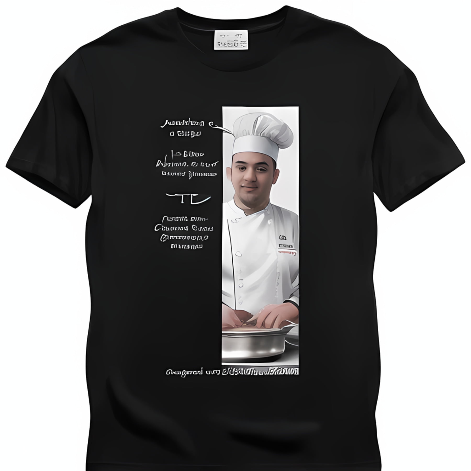 Black T-Shirt with ' basically' Text and Cartoon Kids Playing in Fort ...