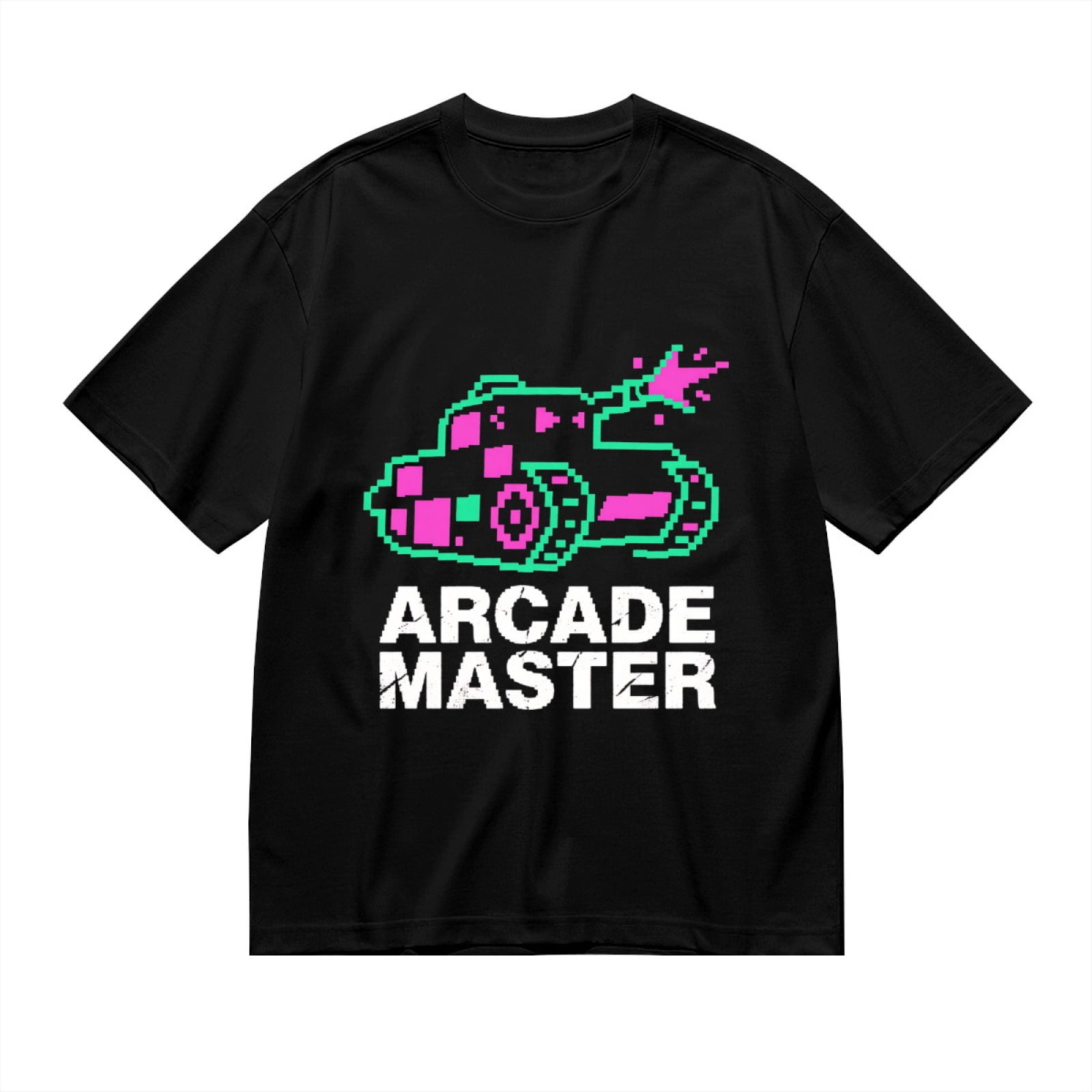 Black T Shirts for Men, Arcade Master,Pixel Tank Print 1 Mens Graphic ...