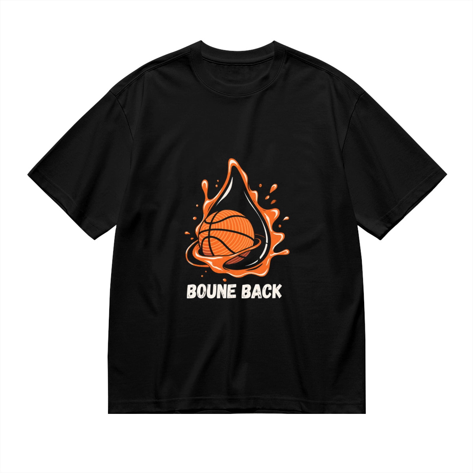 Black T Shirts for Men, Basketball, Bounce Back Graphic 1 Mens Graphic ...