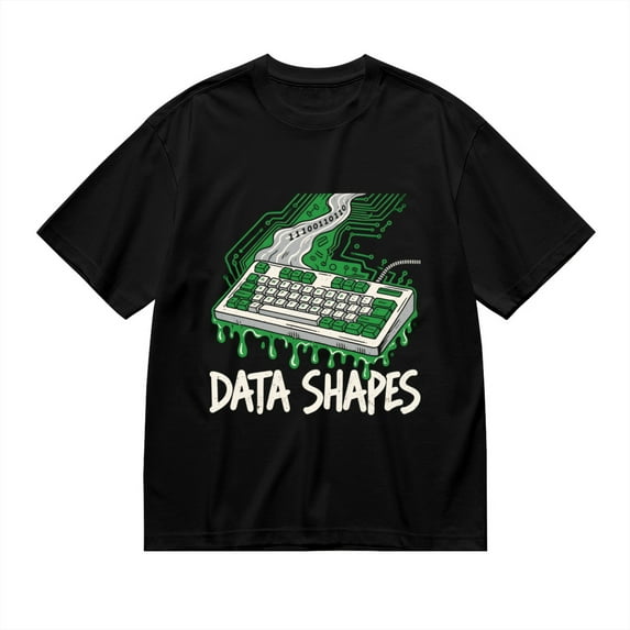 Black T Shirts for Men, Binary Keyboard Data Flow, Graphic Mens Graphic ...