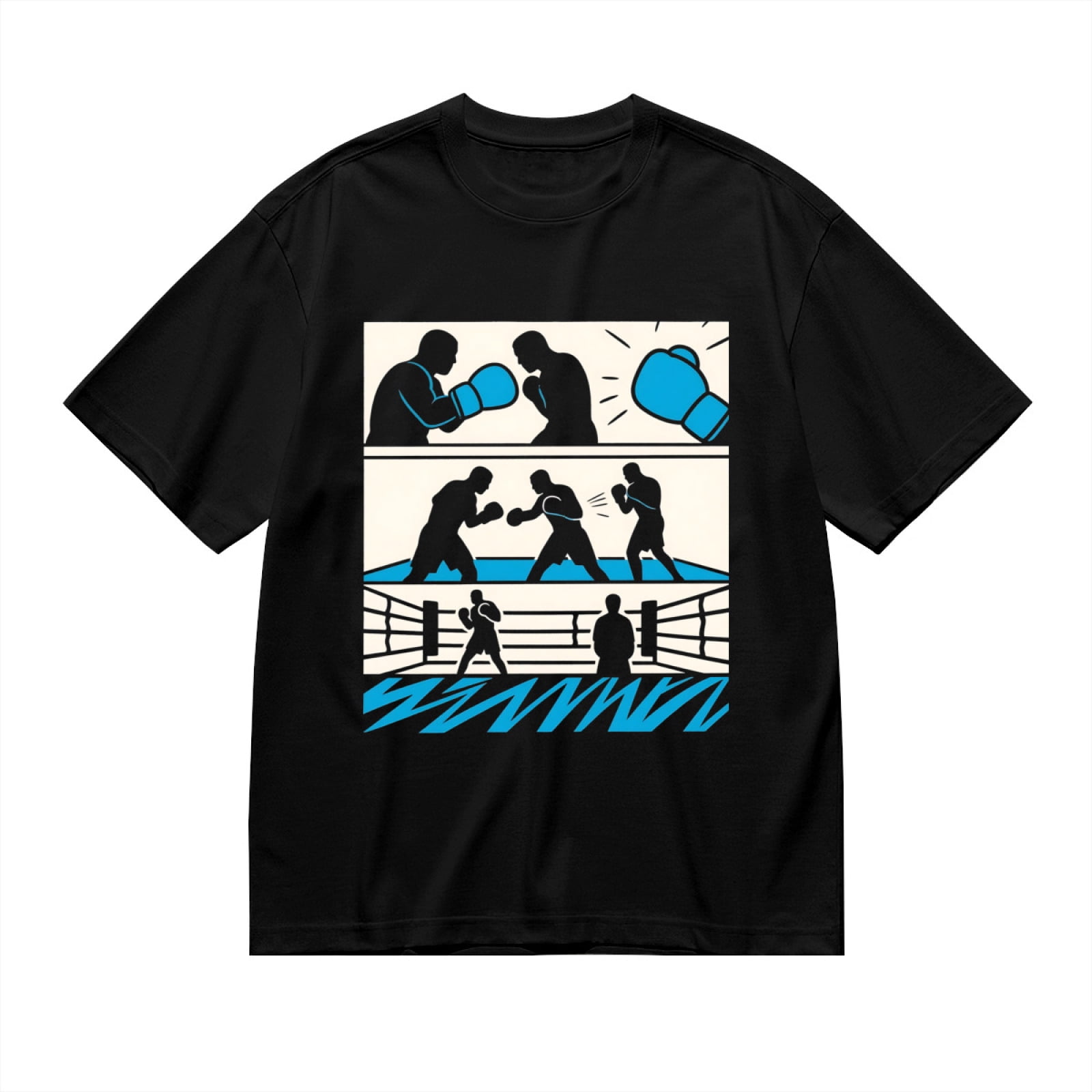 Black T Shirts for Men, Boxing Match, Graphic 1 Mens Graphic Tees ...