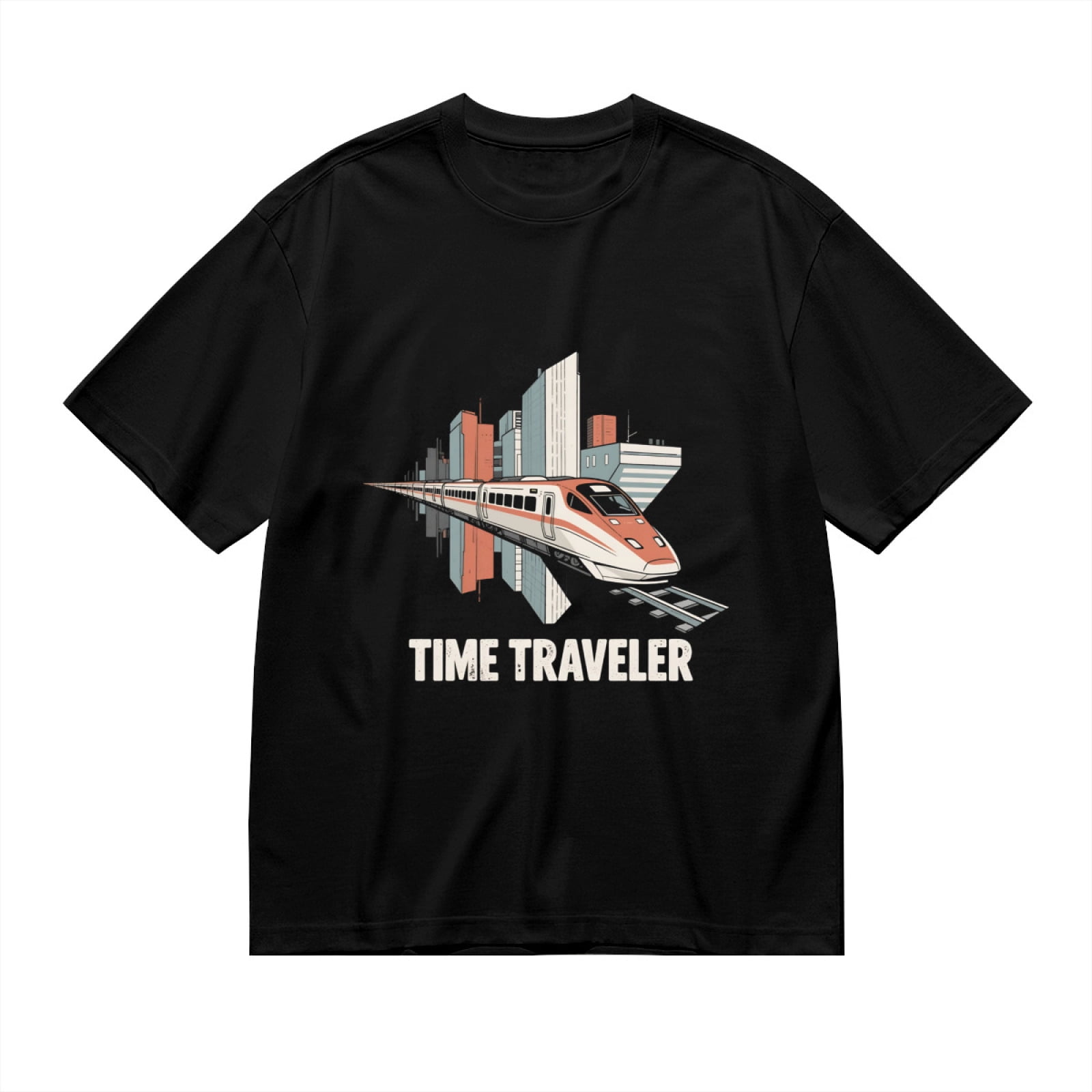 Black T Shirts for Men, Bullet Train Time Traveler, Graphic Mens ...