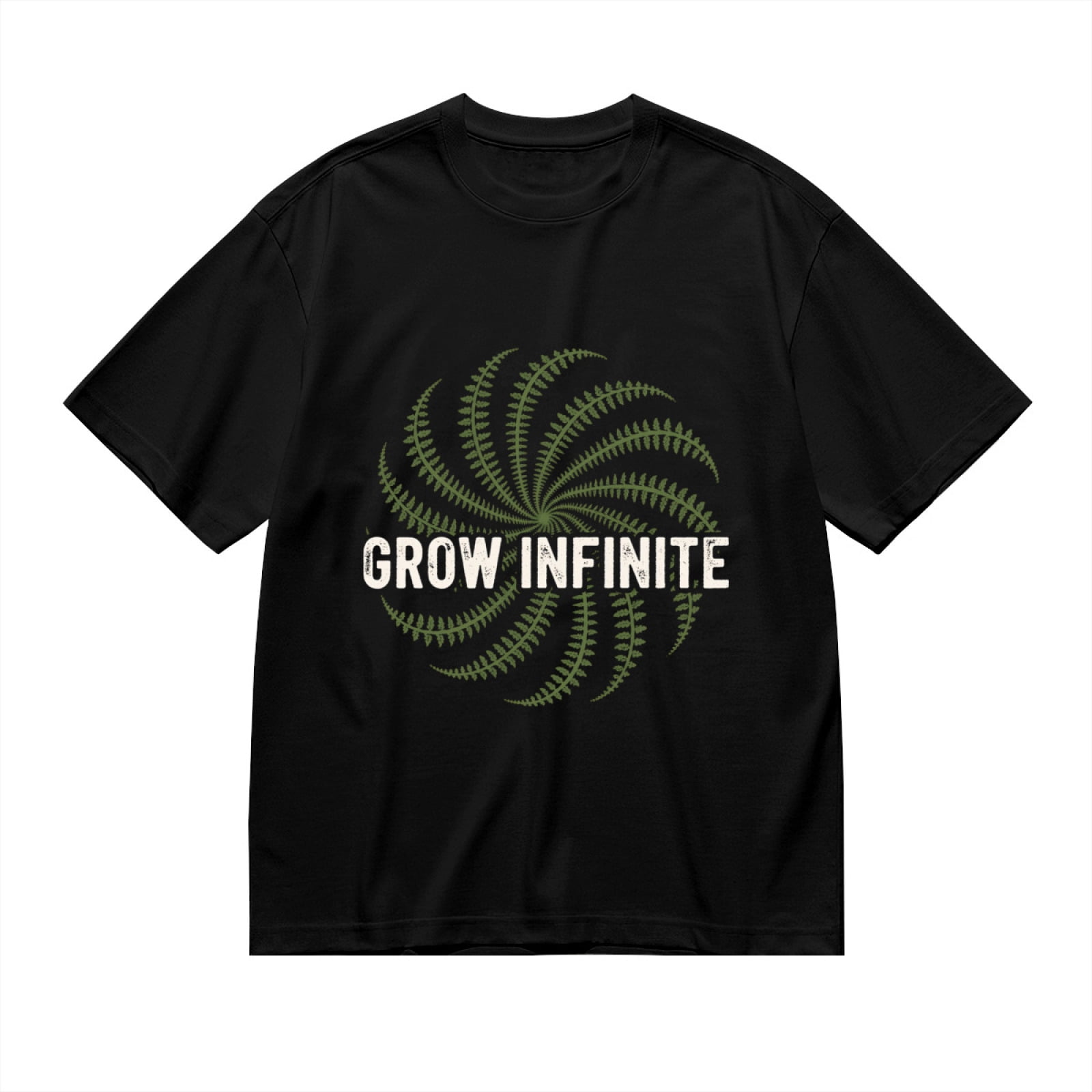 Black T Shirts for Men, Grow Infinite Fern Graphic 1 Mens Graphic Tees ...