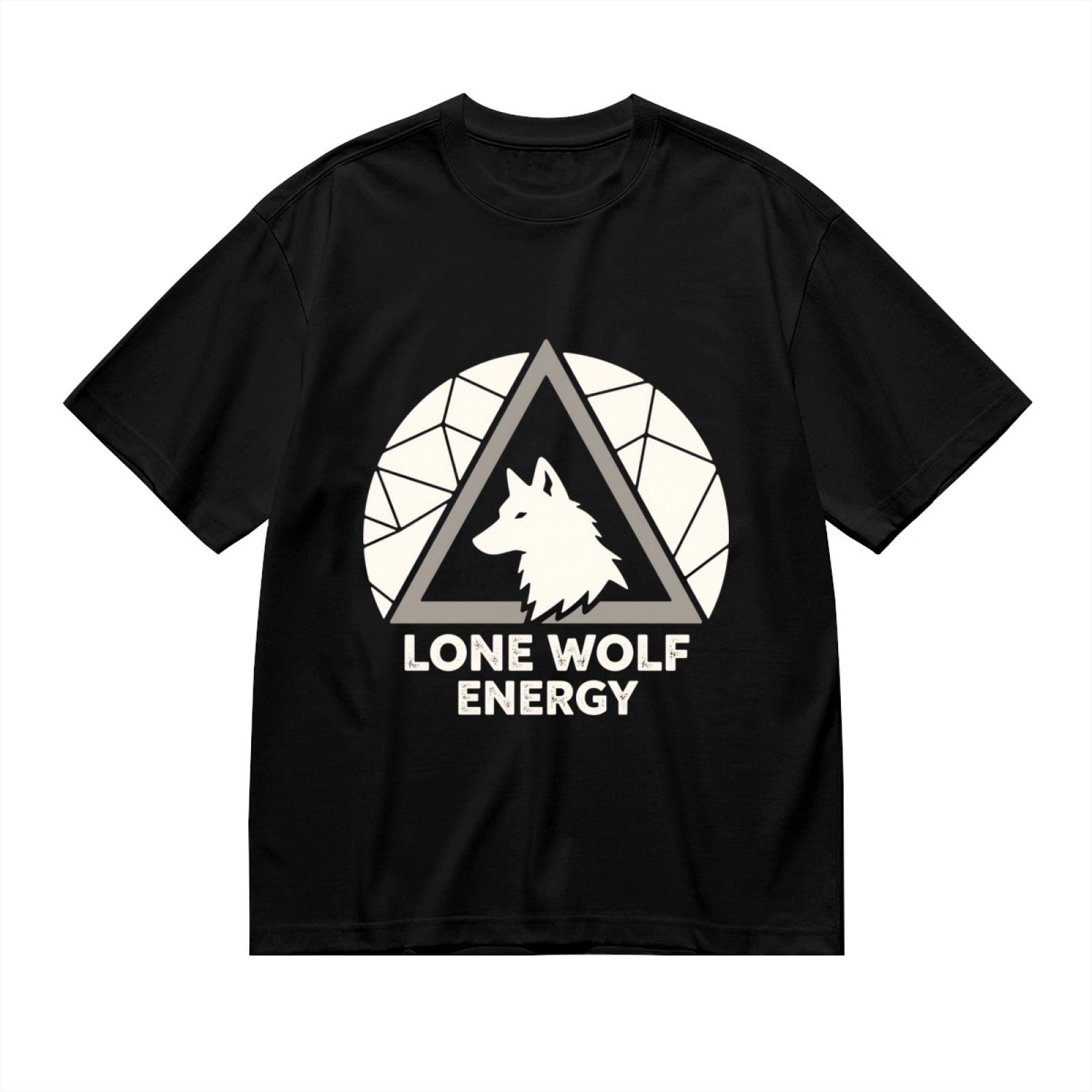Black T Shirts for Men, Lone Wolf Energy, Wolf Print 1 1 Mens Graphic ...