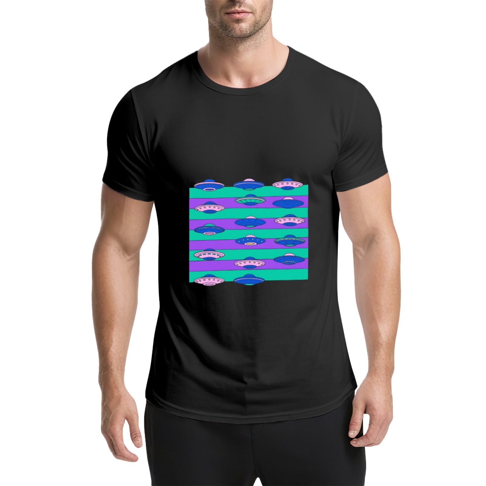 Black T Shirts for Men, Mens Graphic Tees, M5717136,XL - Walmart.com