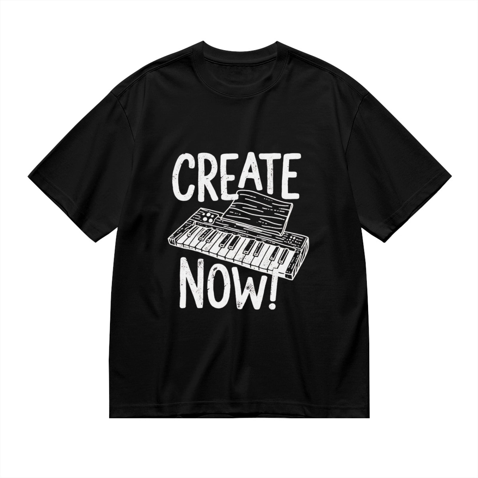 Black T Shirts for Men, Piano, Music, Graphic Mens Graphic Tees ...