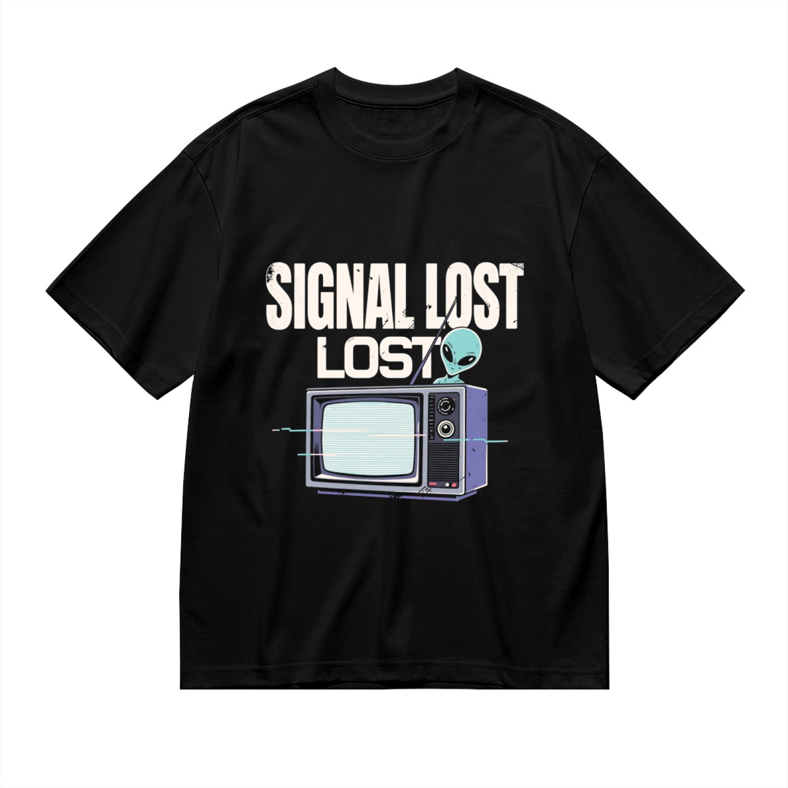 Black T Shirts for Men, Signal Lost, Graphic 2 Mens Graphic Tees ...