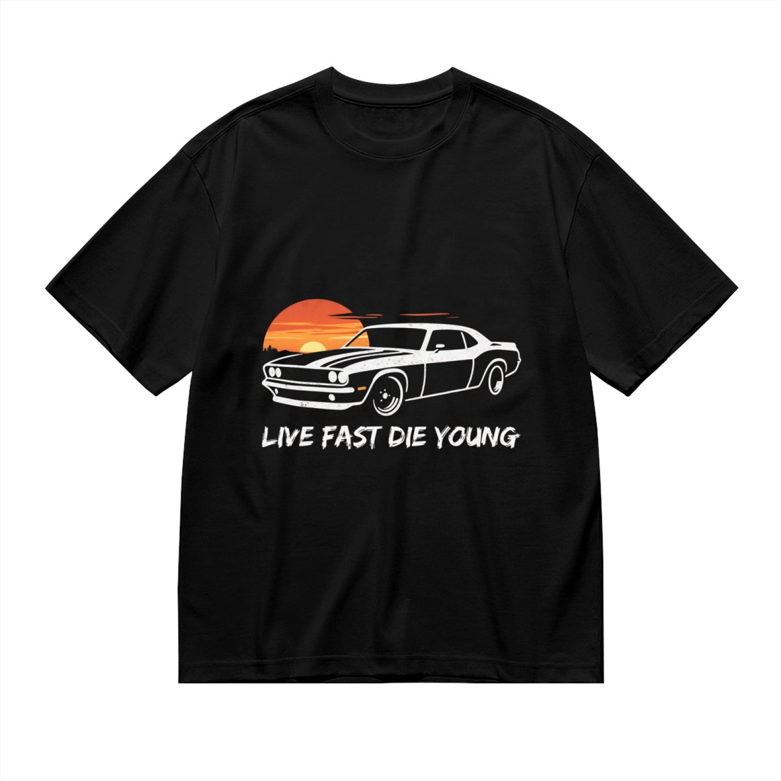 Black T Shirts for Men, Vintage Car, Graphic 2 Mens Graphic Tees ...