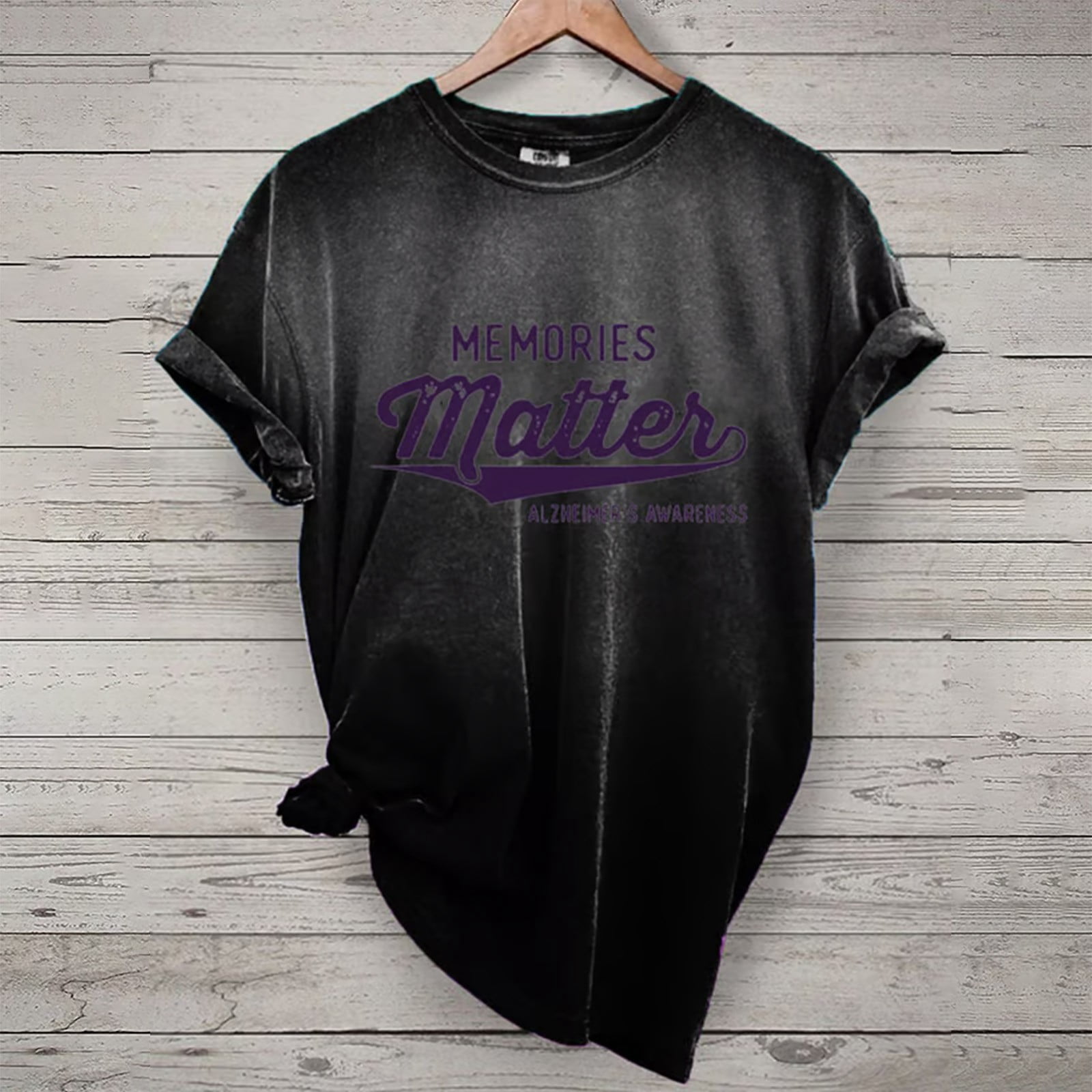 Black T Shirts for Women Awareness Memories Matter T Shirt Fashion ...
