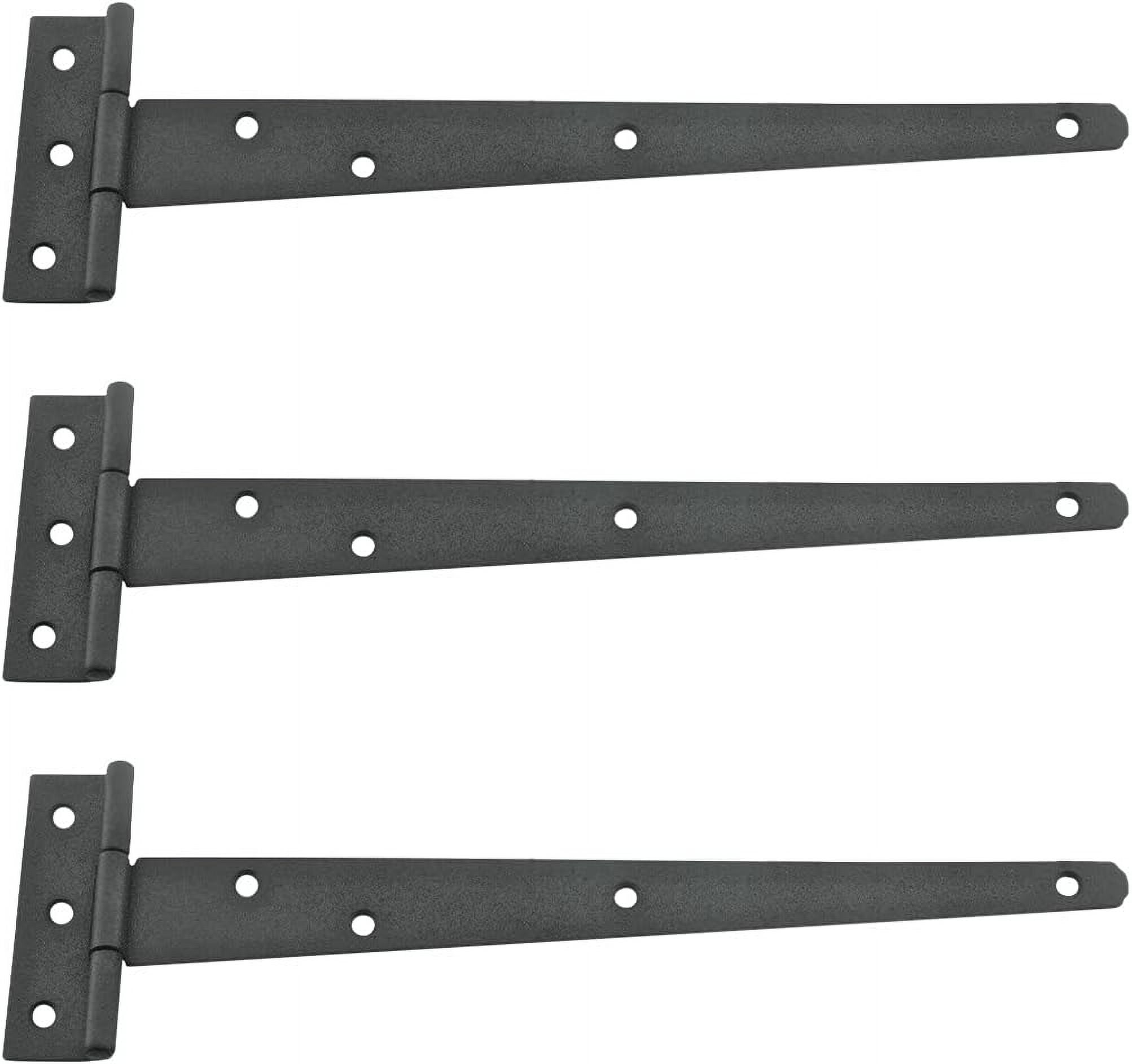 Black T Strap Shed Door Hinge 11 Inch Rustic Flush Mount Cast Iron Barn ...