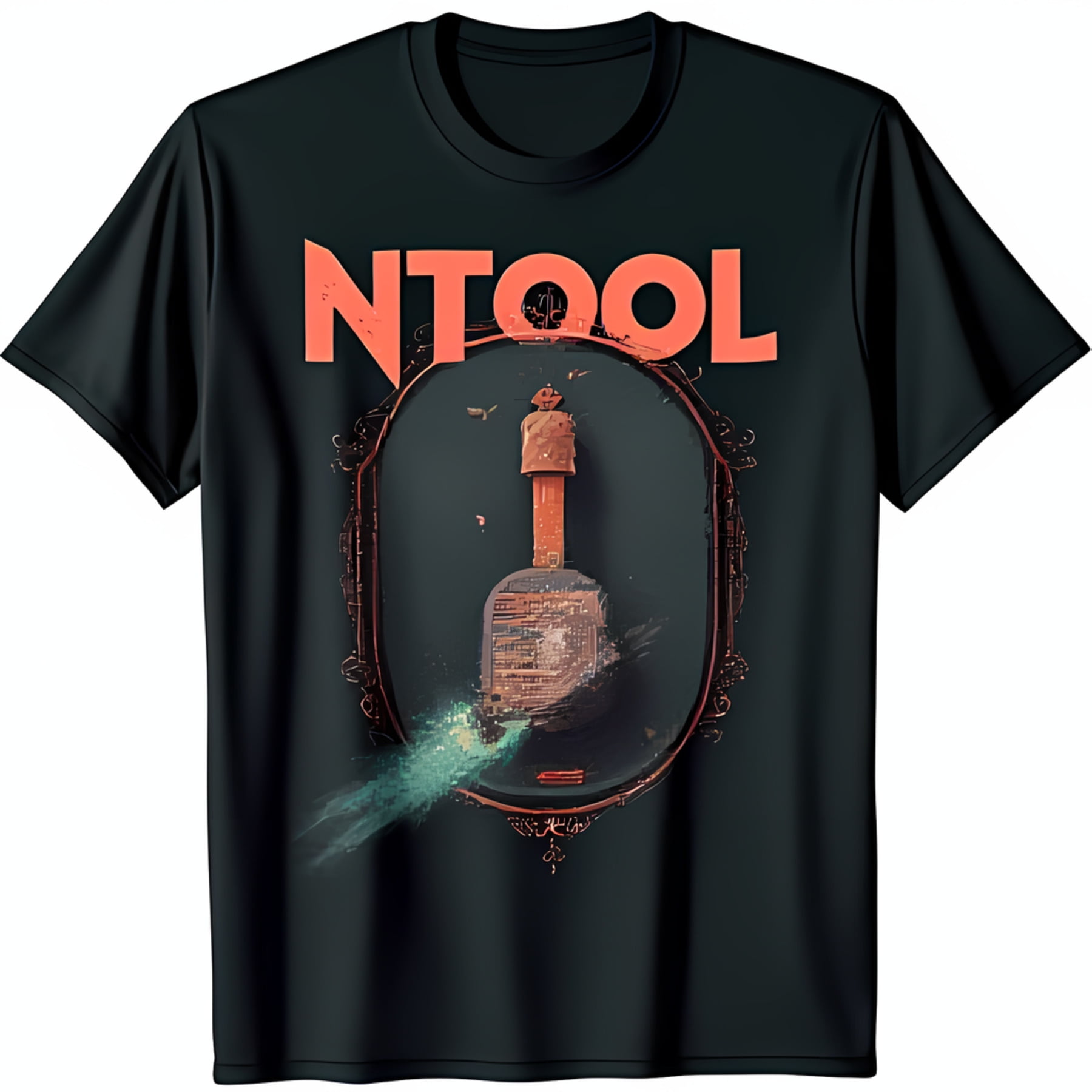 Black TOOL T-Shirt with Bold Red & Lateralus Inspired Bottle Design ...
