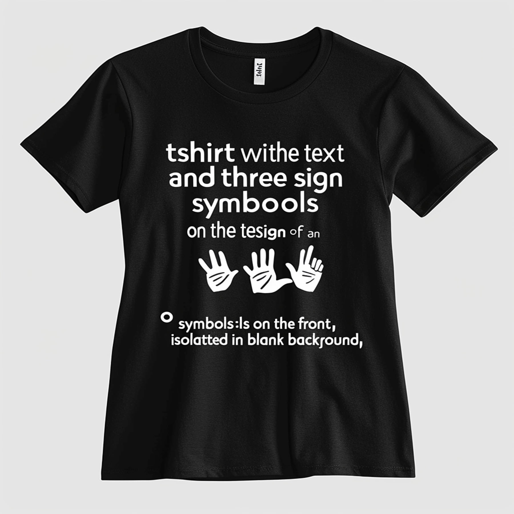 Black TShirt with Sign Language Symbols Unique Design for Special ...