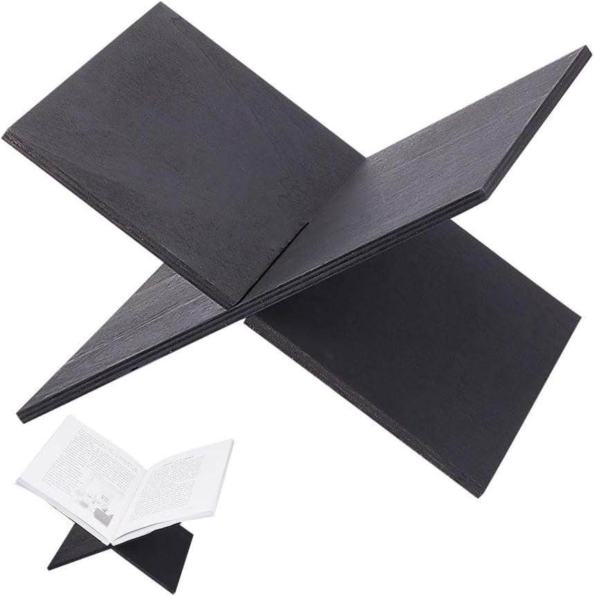 Black Table Book Stand X-Shaped Book Support Detachable Desktop Book ...