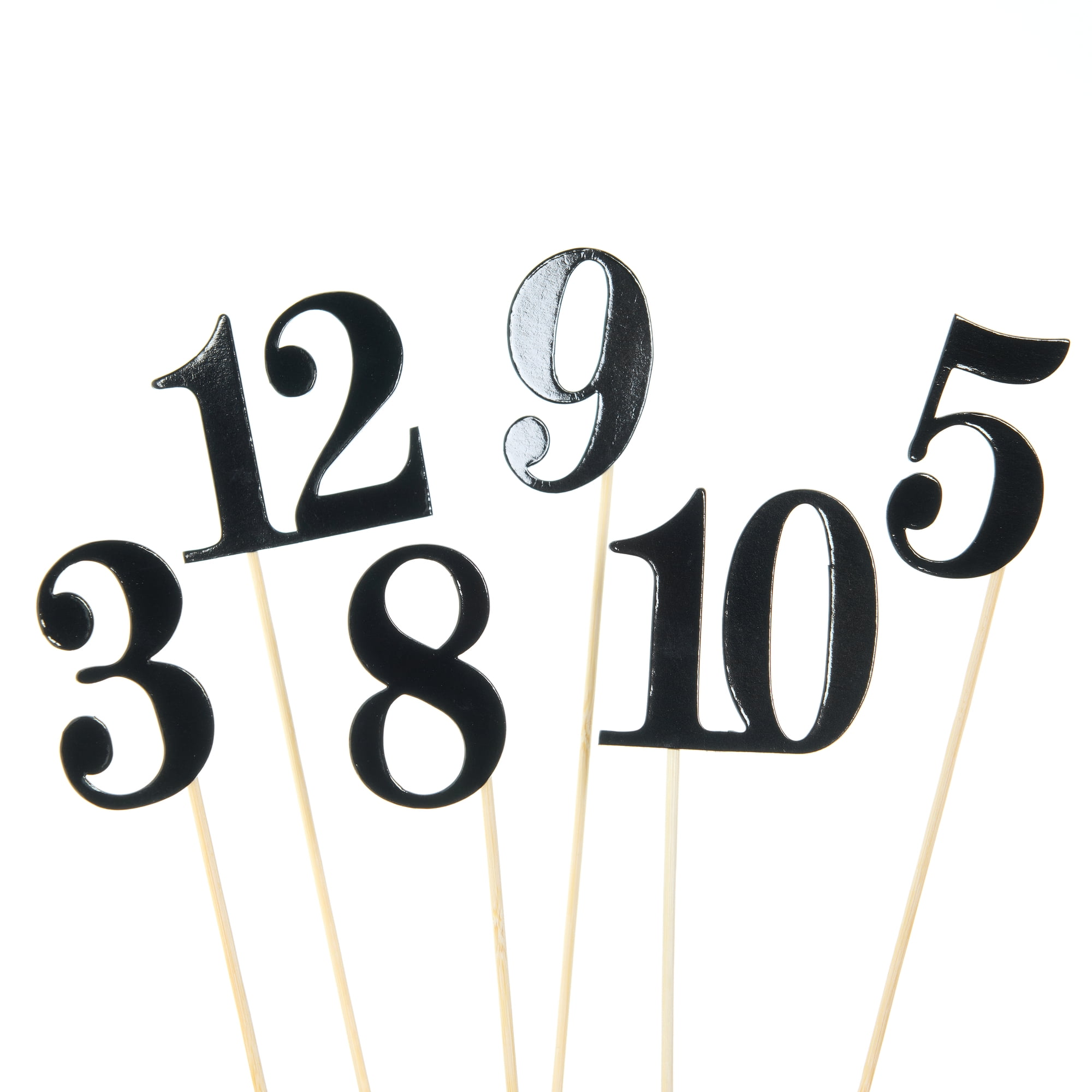 Black Table Numbers 1–12 by Celebrate It – 9" Die-Cut Event Number ...