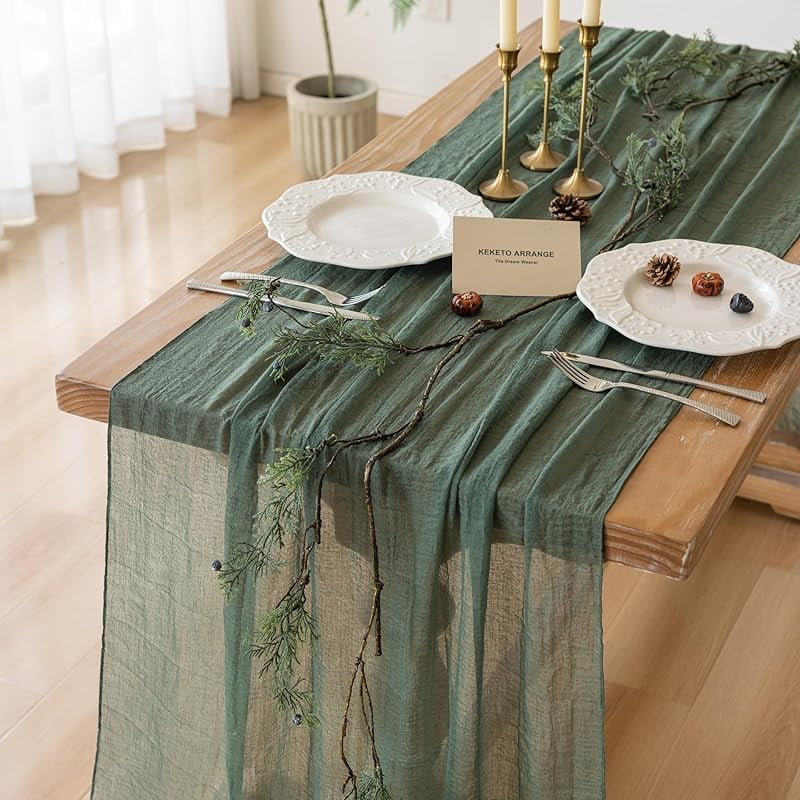 Black Table Runner Cheesecloth Gauze Rustic Premium Cotton Cheese Cloth ...