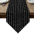 Black Table Runner Linen Burlap Table Runner 60 Inches Long Abstract ...