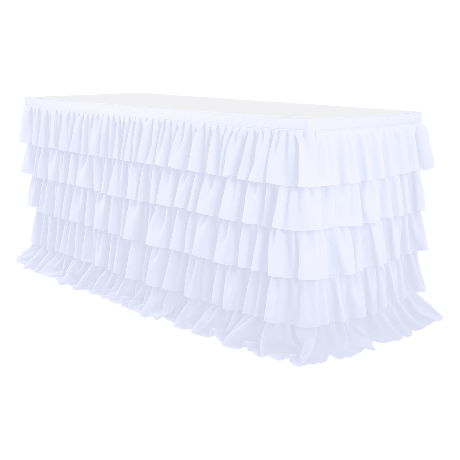 Black Table Skirt Ruffled Tablecloth,Ruffle Table Skirt for Parties ...