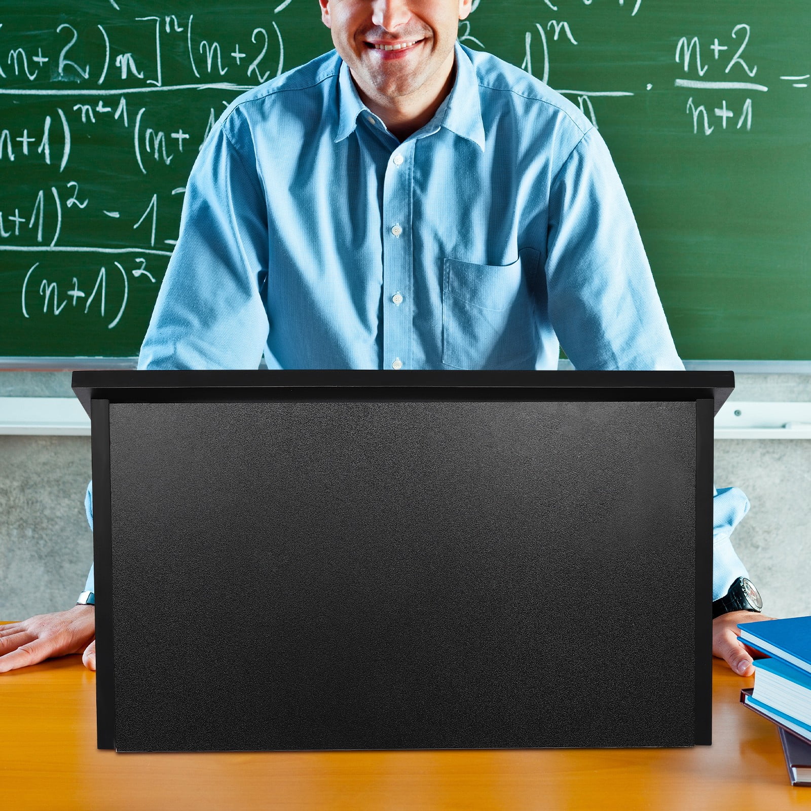 Black Table Top Lectern Portable Tabletop Lectern Classroom ...