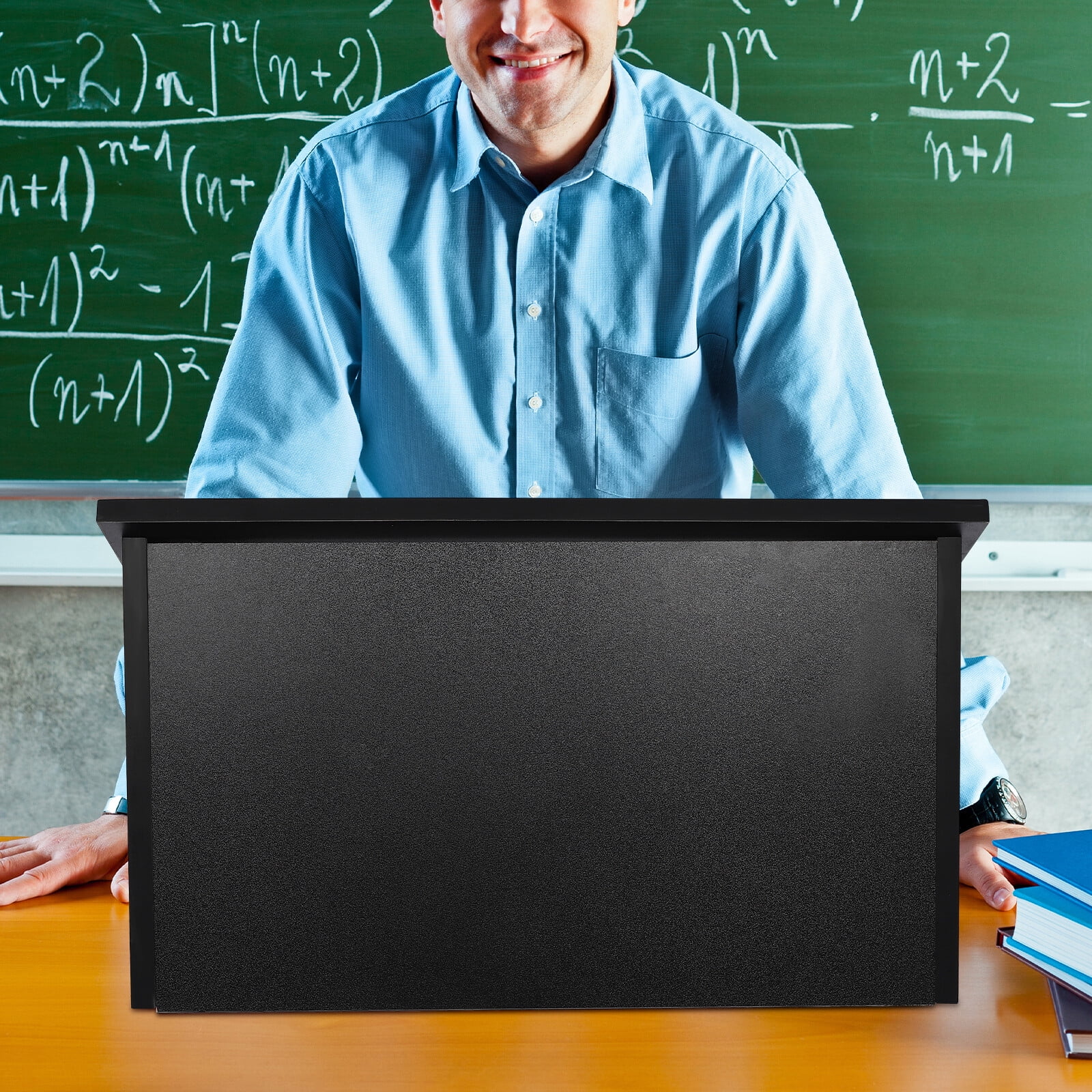 Black Table Top Lectern Portable Tabletop Lectern Classroom ...