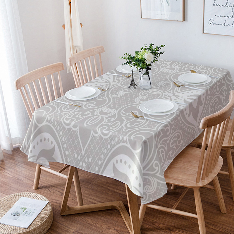 Black Tablecloth Antique Baroque Damask Gothic Medieval Curvy Vintage ...