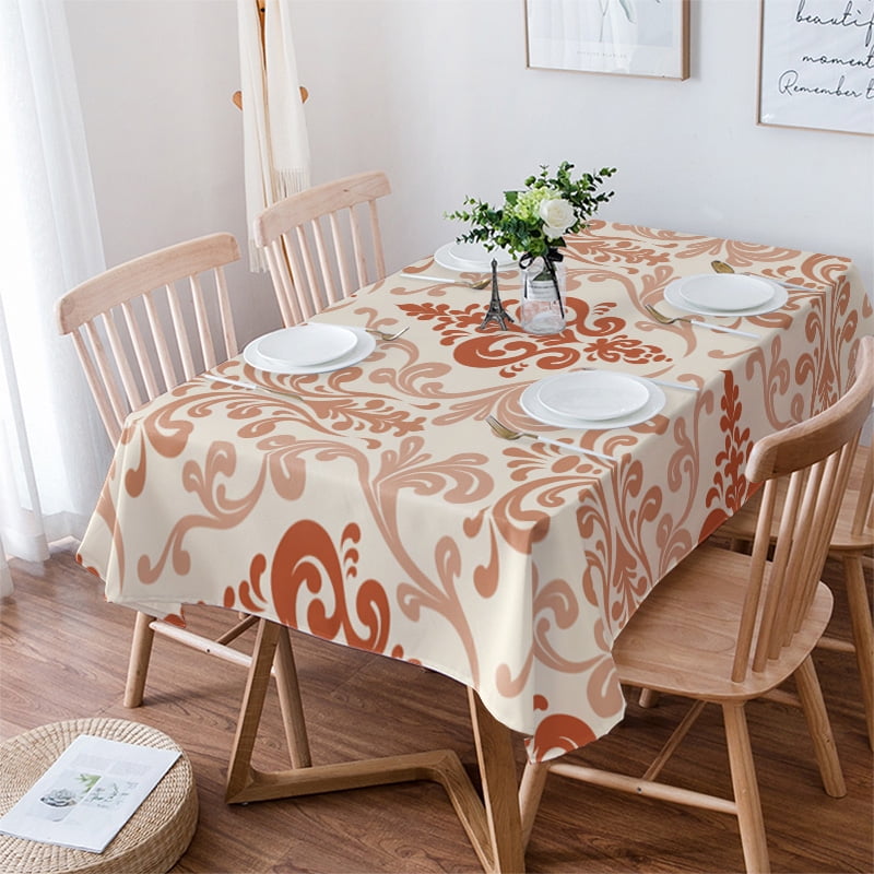 Black Tablecloth Antique Baroque Damask Gothic Medieval Curvy Vintage ...