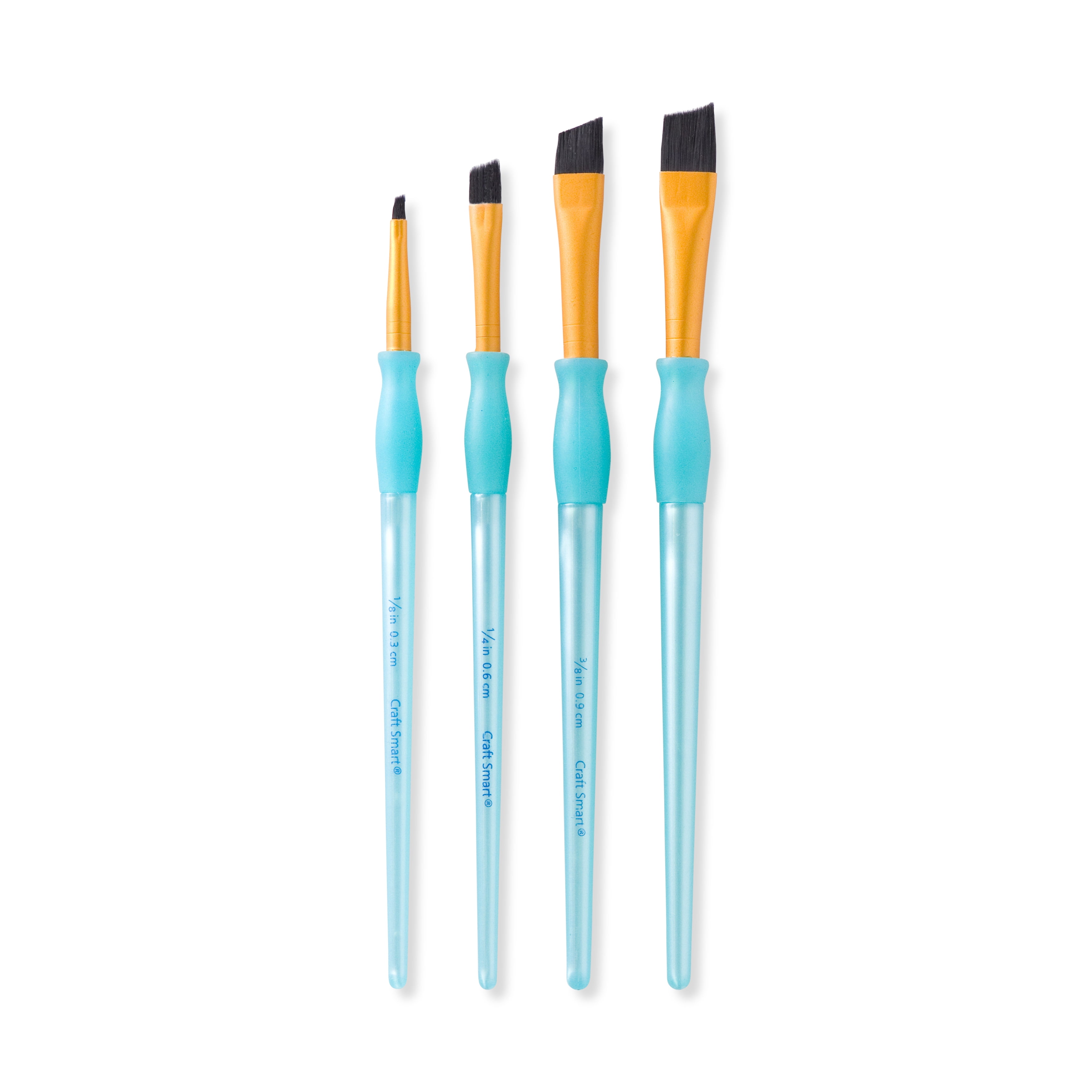 Black Taklon Angular Brushes 4-Piece Value Pack By Craft Smart ...