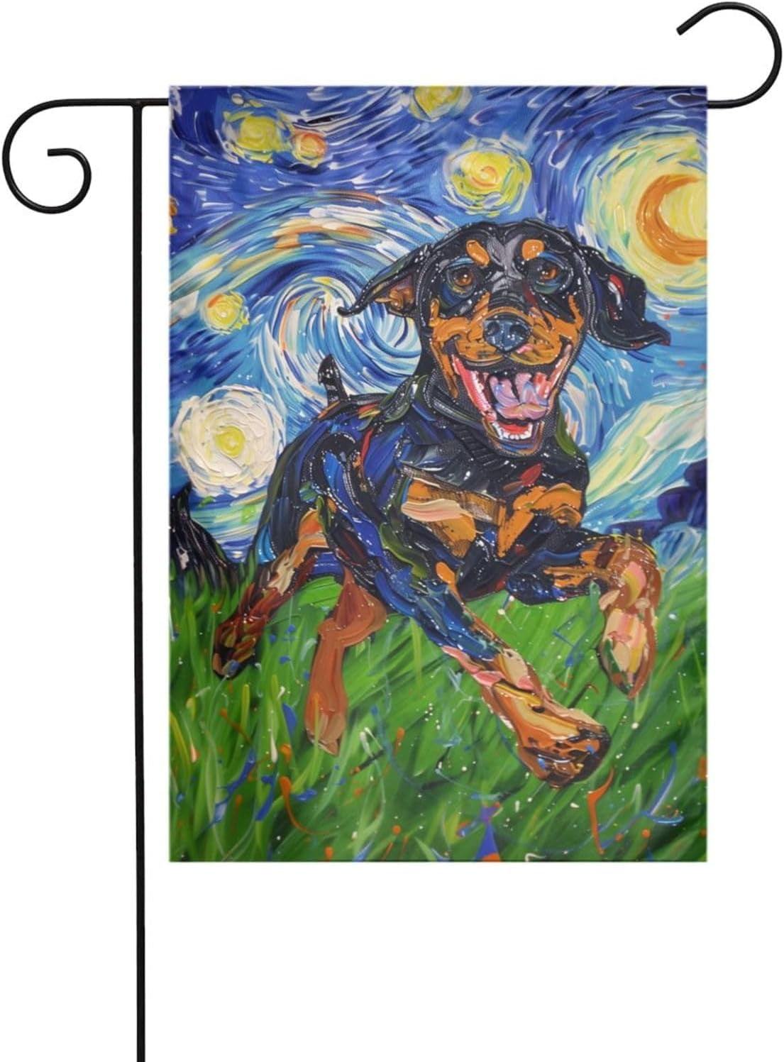 Black and Tan Coonhound Garden Flags Double Sided,Garden Flags for All ...