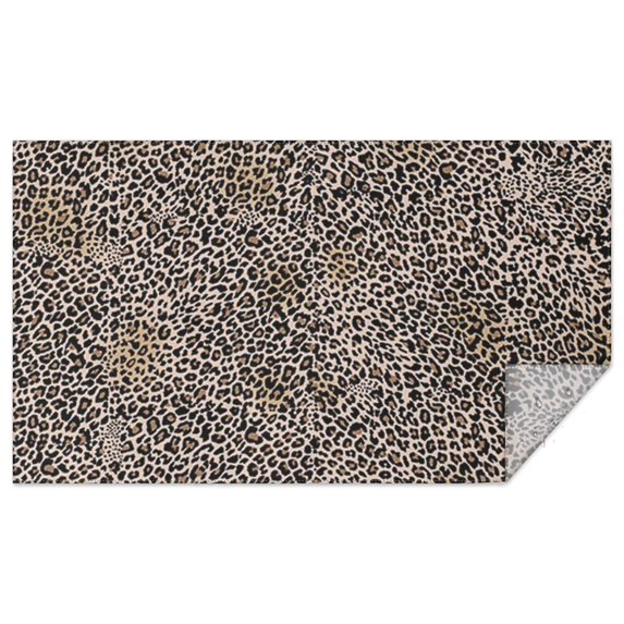 Black and Tan Leopard Print Rectangle Tablecloth 60"x102",Waterproof ...