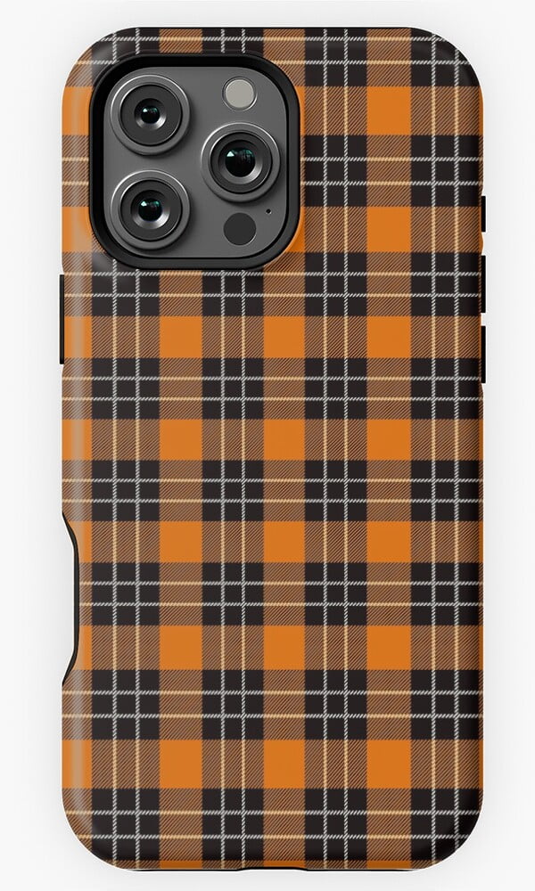 Black Tangerine Tartan Phone Case for iPhone 11 12 13 14 15 16 Pro Max - Walmart.com