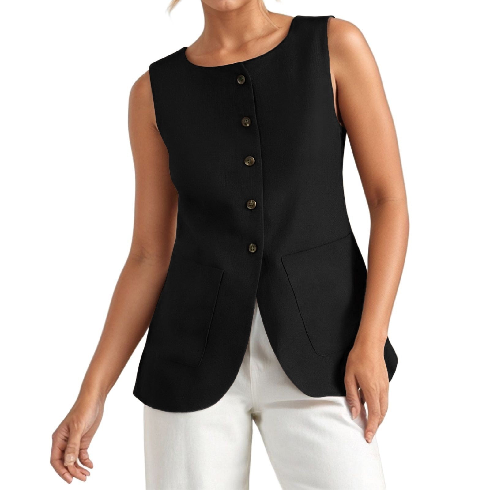Black Tank Top Woman French Style Women's Summer Pure Square Neck ...
