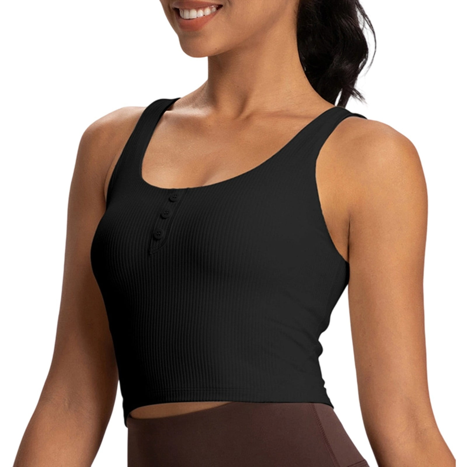 Black Tank Top Woman Summer Women's Tanks & For Daily Wear Lightweight ...