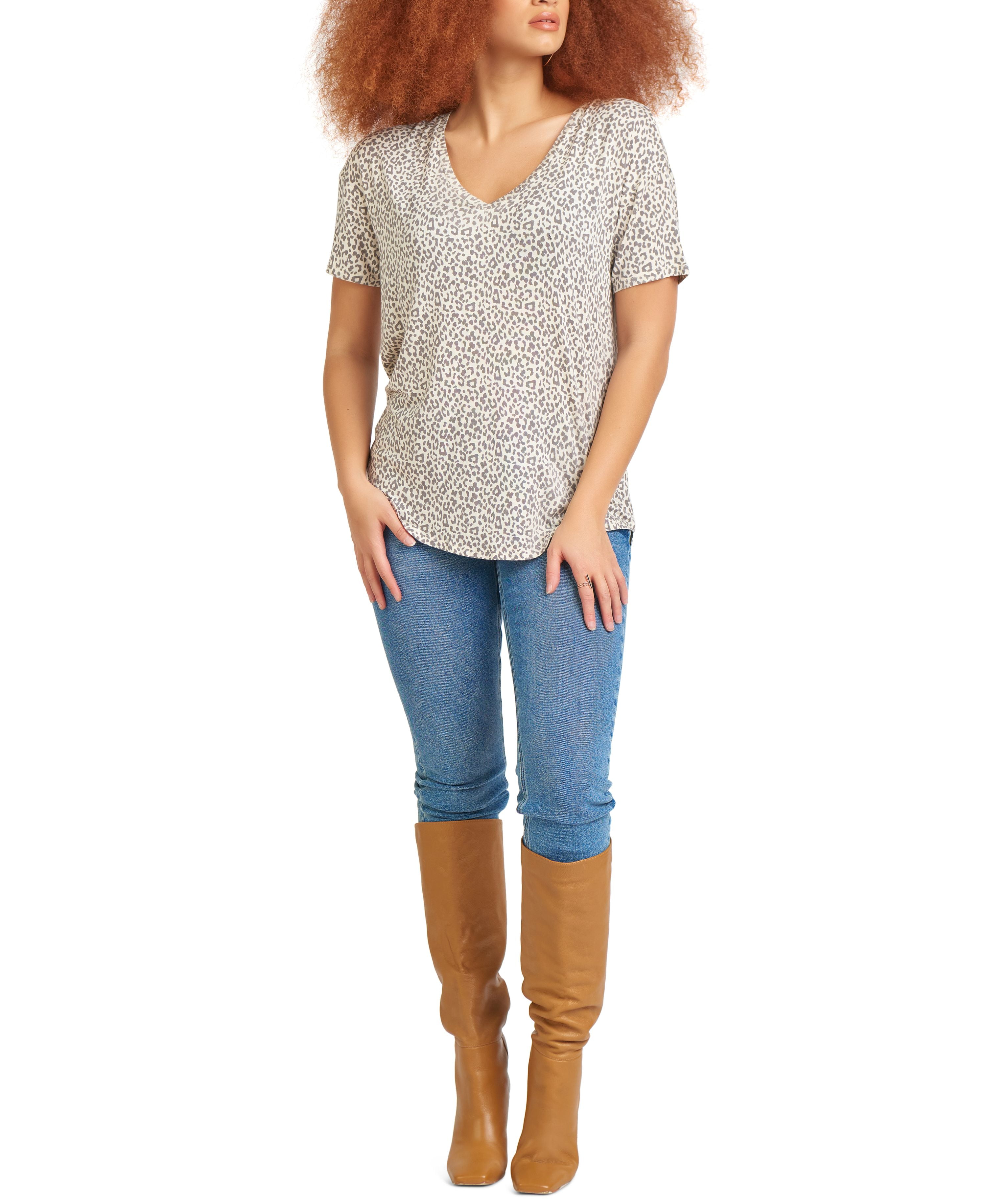 Black Tape Leopard Print High Low Top Cream Leopard S - Walmart.com