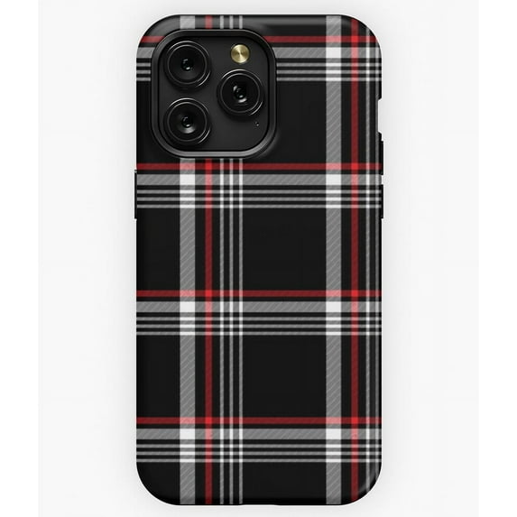 Black Tartan Scottish Plaid Pattern Throw Pillow Design A319 Phone Case ...