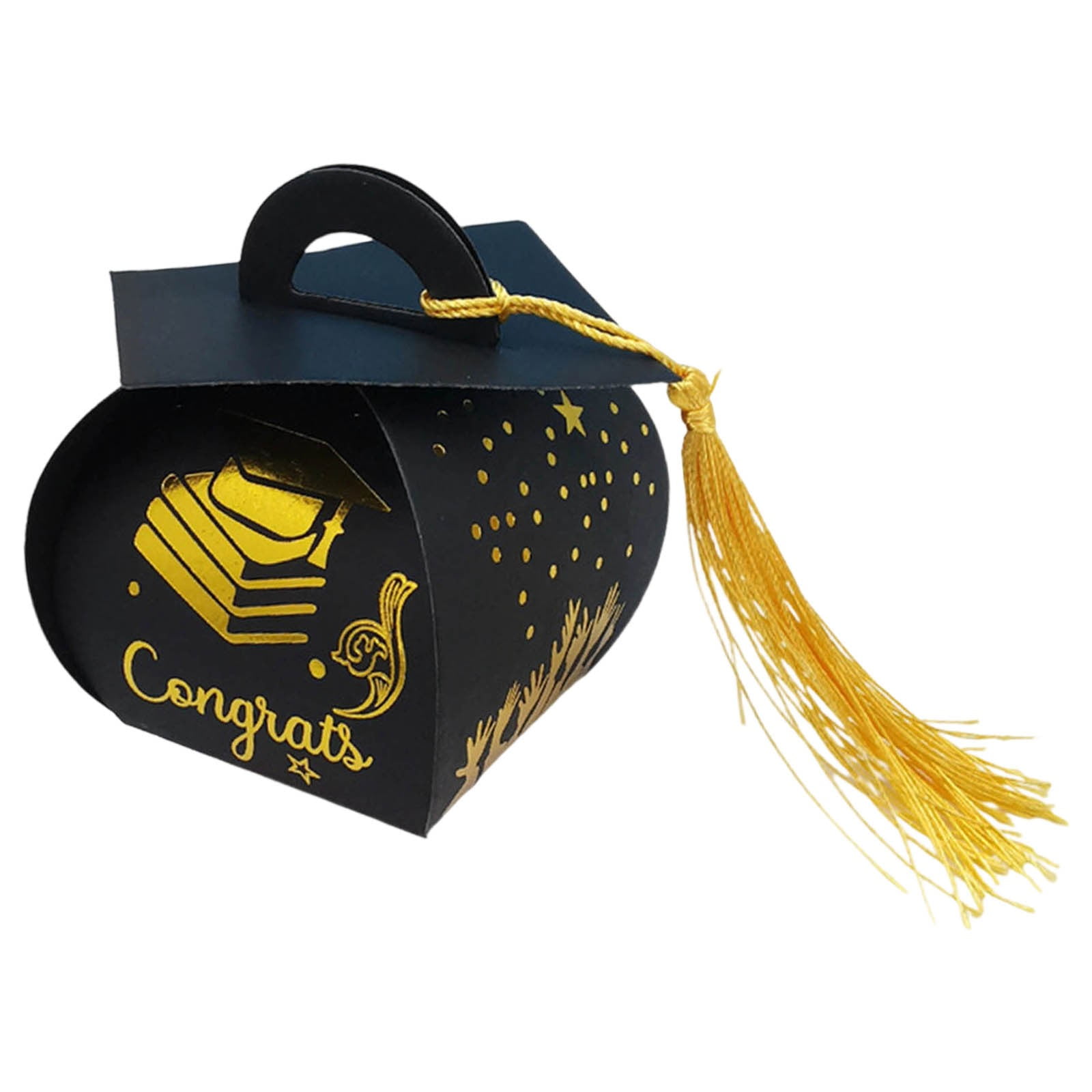 Black Tassel Embellished Favor Box Graduation Party Candy Gift ...