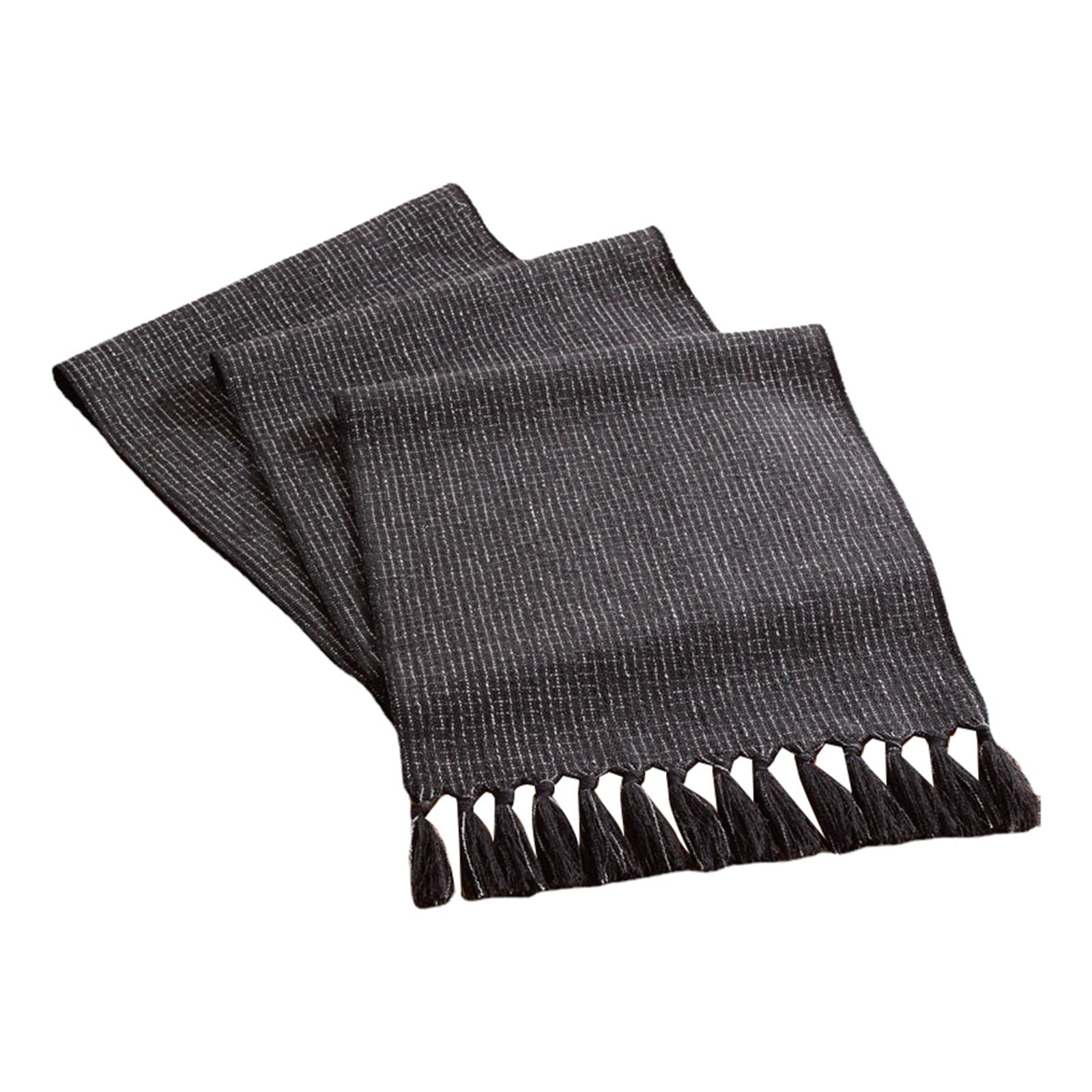 Black Tassel Table Runner,Black Table Runners 108 Inches Long,Boho ...