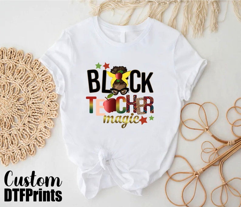 Black Teacher Magic Shirt, Teacher Appreciation Tee, Magical School ...