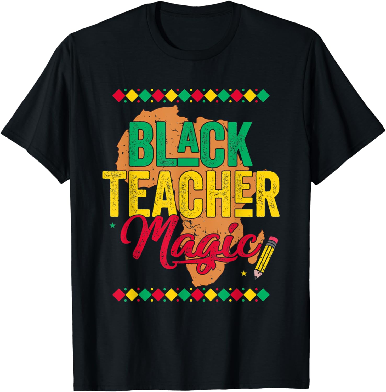 Black Teacher Magic Teacher Black History Month Men Women T-Shirt ...