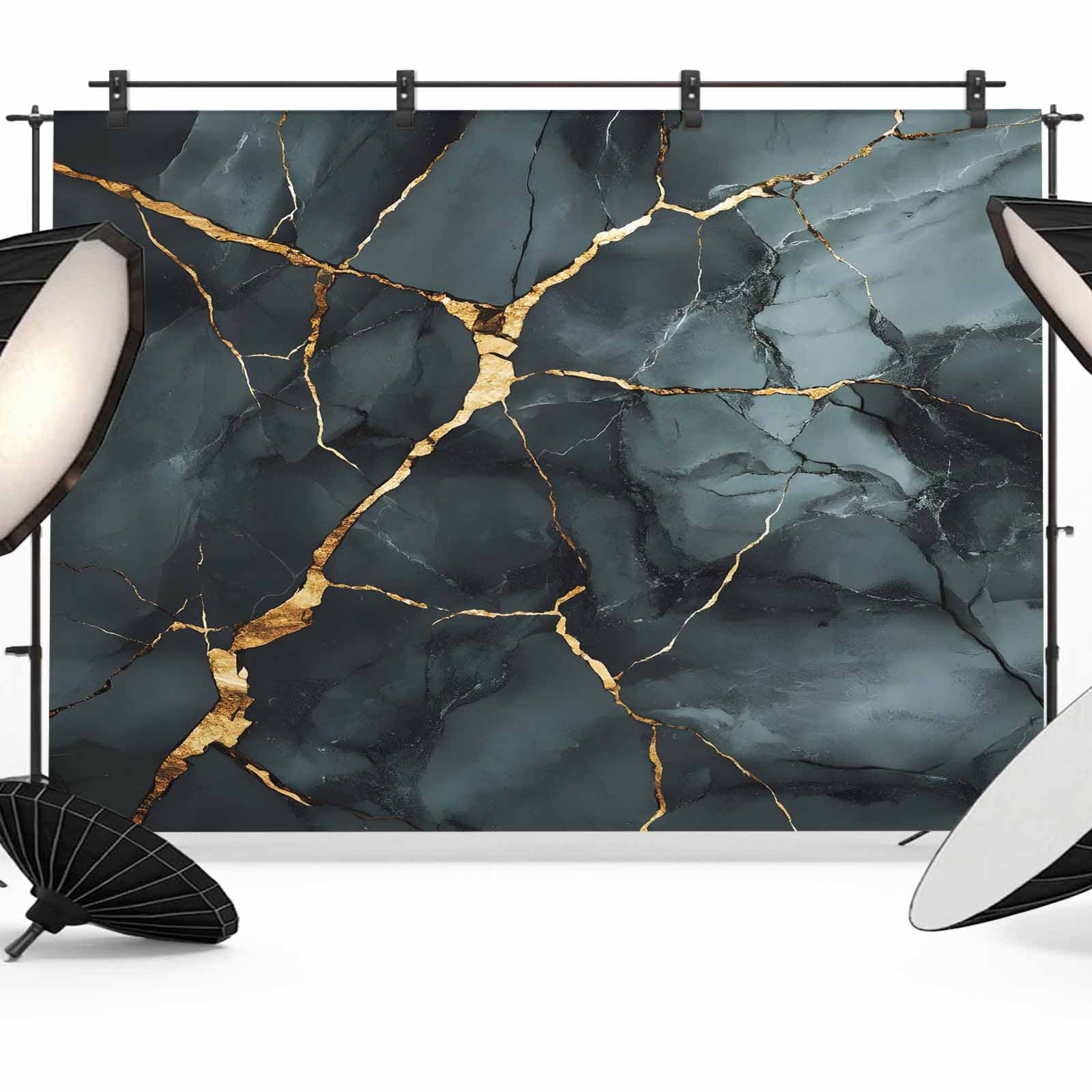 Black Teal Marble Backdrop for Photoshoot,Photography Photo Studio ...