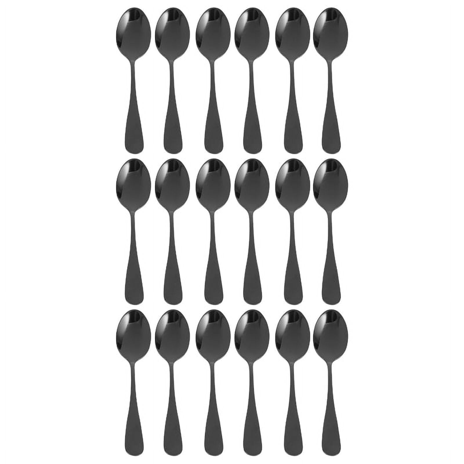 Black Teaspoons Teaspoons, Mini Stainless Steel Cake Spoons, Scoop for ...